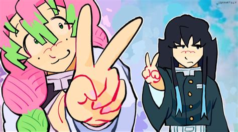 Mitsuri And Muichiro Projekte Fan Art Süße Kunst