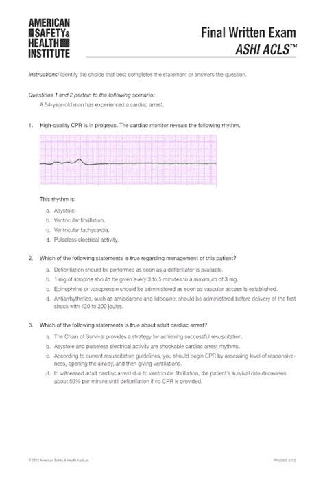 Acls Post Test Answer Key 2018 Airslate