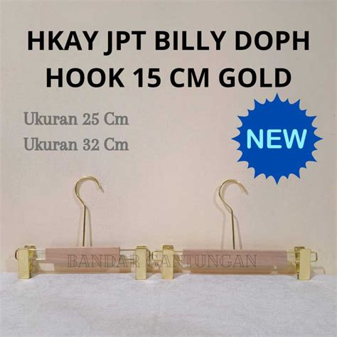 Jual Hanger Jepit Celana Kayu Doph Cantolan Gold Jepitan Besi Tebal Gold Hanger Jepit Billy Hook