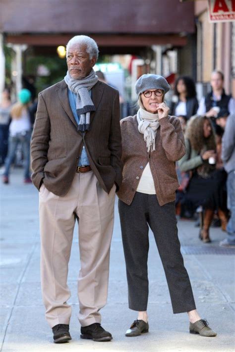 Photos On The Set Movies And Tv Stylish Couple Fashion Couple Diane Keaton