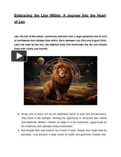 Ppt The Majestic Leo Exploring The Lions Roar Powerpoint