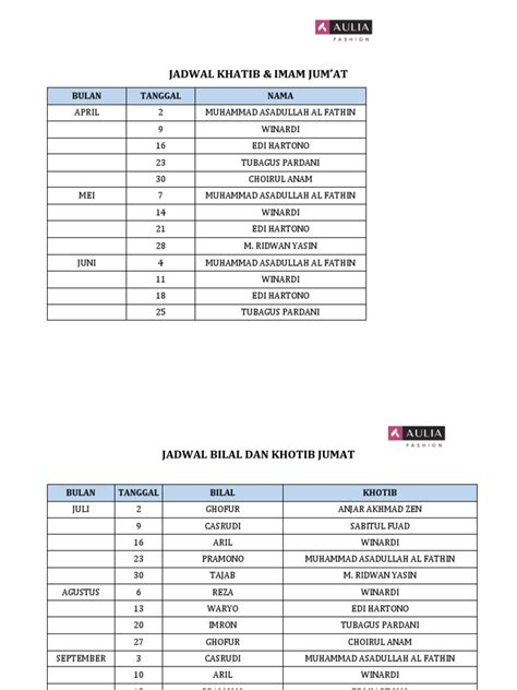 Jadwal Khatib Pdf