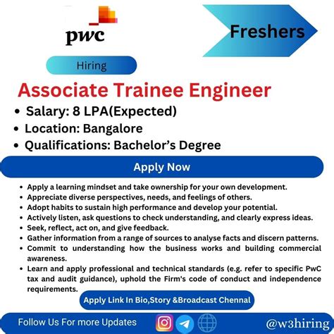 Pwc Recruitment 2024 Hiring Associate Trainee Engineer Bachelors Degree Apply Now W3hiring