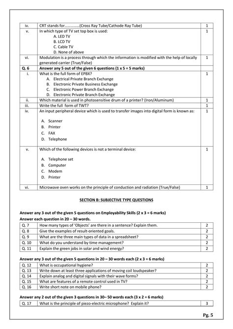 Cbse Class 12 Electronics Technology Sample Papers 2023 2024
