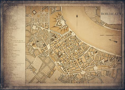 Bordeaux France Vintage Historical Map 1777 Photograph By Carol Japp