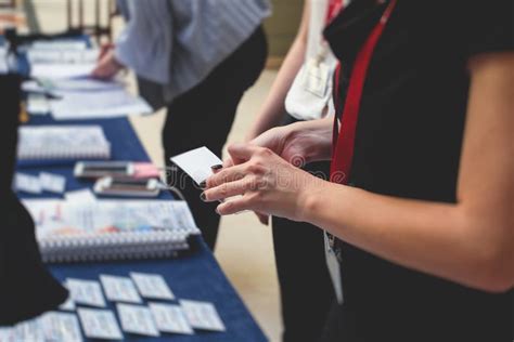 Process Of Checking In On A Conference Congress Forum Event