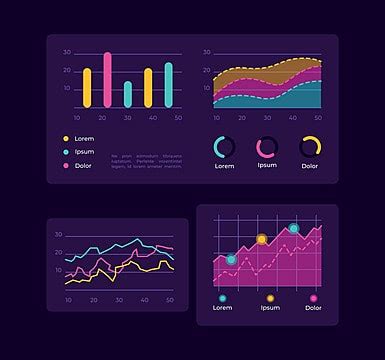 Progress Charts Ui Elements Kit Statistic Ui Template Vector Statistic Ui Template PNG And