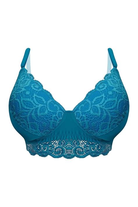 Buy Padded Non Wired Full Cup Multiway Longline Bralette In Sky Blue