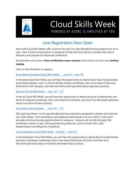 Cloud Skills Weeks Julissa Simons