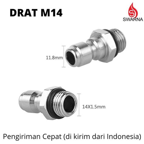Jual Male Drat M14 Ke 1 4 Quick Release Konektor Adaptor Steam Jet Cleaner Shopee Indonesia