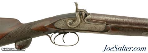 Massive English 8 Bore Double Barrel Percussion Hammer Shotgun Warrell