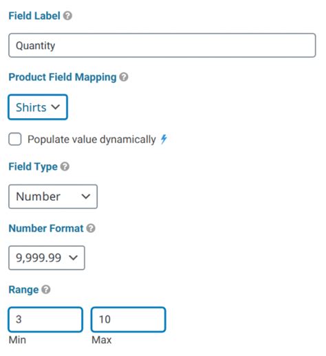 How To Set A Minmax Quantity On Single Product Fields In Gravity Forms