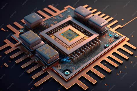 Premium Ai Image Complex And Detailed Internal Structure Of Microchip