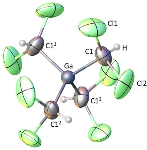 Molecular Structure Of Pph4 Gachcl24 Thermal Ellipsoids Are Set