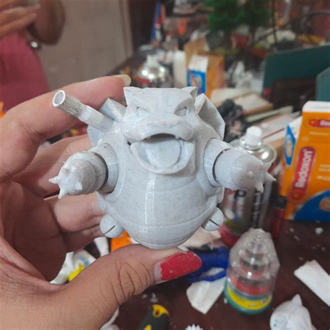 3d Print Of Blastoise Action Figure By Darthdamusdetarn