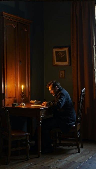 Free Solitary Nocturnal Scholar Image Candlelight Chiaroscuro