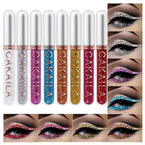 White Glitter Eye Makeup