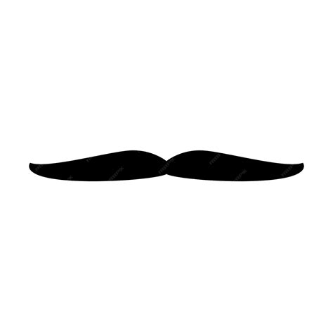 Premium Vector Mustache Vector Black Silhouette Isolated