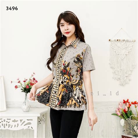 Jual Baju Batik Cewek Atasan Batik Murah Blouse Batik Baju Batik