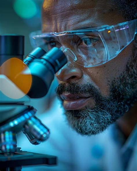 Premium Photo A Scientist Studying Samples Under Microscope Wallpaper
