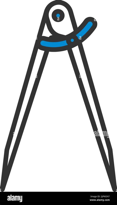 Compasses Icon Bold Outline Design With Editable Stroke Width Vector