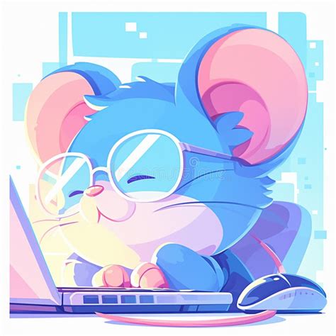 A Clever Mouse Sanitation Worker Cartoon Style Stock Vector Illustration Of Collector