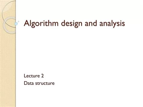 Ppt Algorithm Analysis Techniques Models And Notations Powerpoint
