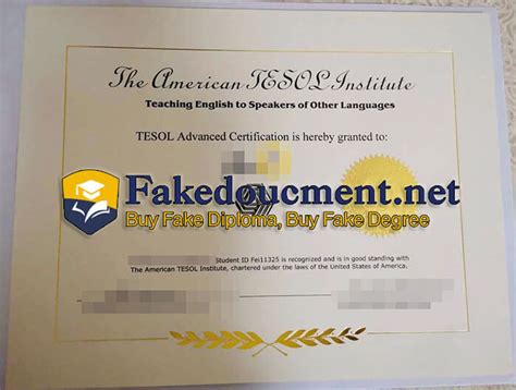 How To Make A Fake American Tesol Institute Certificate