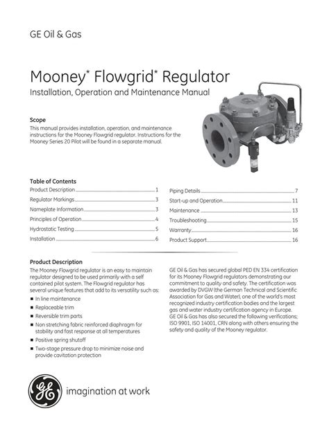 Mooney Flowgrid Regulator Manual 0812 Pdf 856kb Ge Energy