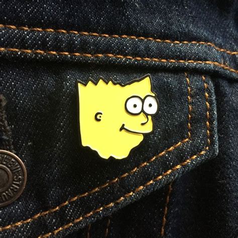 Bart Ohio Enamel Pin The Bubble Process Wearing This Will Make It