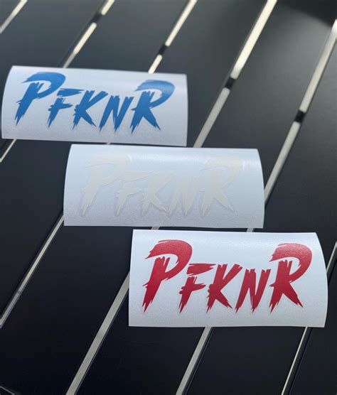 Pfknr Permanent Vinyl Decal Etsy