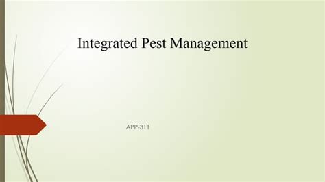 Ipm Integrated Pest Management Pptx Ipm Integrated Pest Management Pptx