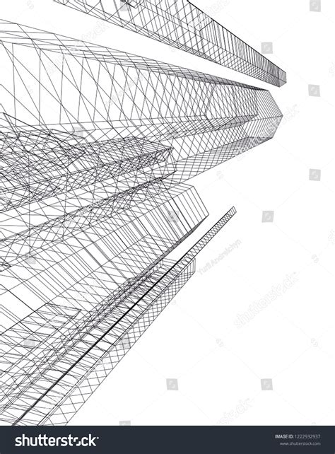 Linear Architecture Design Stock Vector Royalty Free 1222932937 Shutterstock