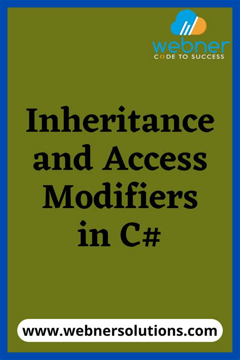 Inheritance And Access Modifiers In C — Webner Blog By Webner