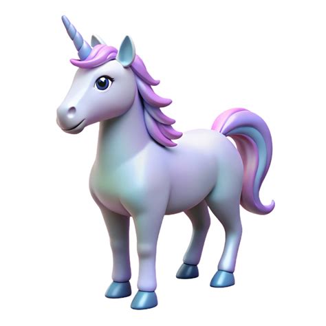 Serene Abstract Unicorn Mythical Horse With A Single Horn High