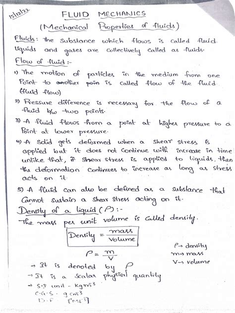 Mech Properties Of Fluids Pdf