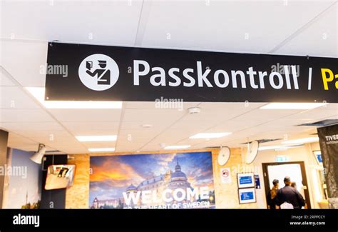 Airport Symbols Passport Control Sign Örebro Airport Örebro Sweden
