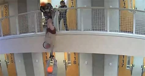 Corrections Officer Saves Man Who Nearly Fell Over Jail Railing In