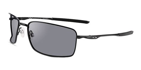 Oakley Square Wire Rectangle Polished Black Frame Prescription Sunglasses Eyebuydirect