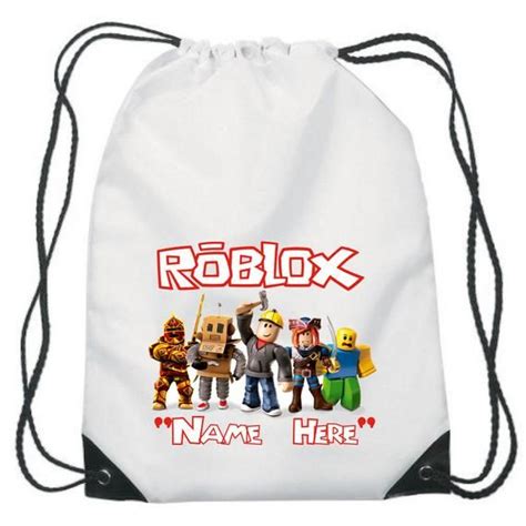 Roblox Personalised Sublimation Gym School Drawstring Bag Etsy Bags String Bag Drawstring