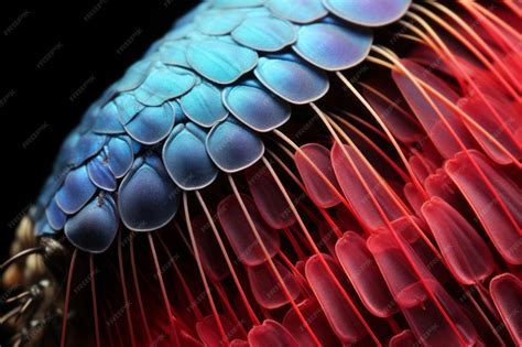 Premium Photo Epitome Of Artistry Captivating Ladybug Elytra Wings Under An Electron Microscope