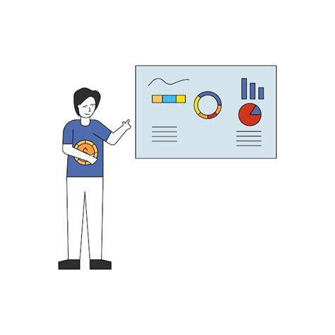 Premium Vector The Boy Looks At The Dollar Graph Mobile