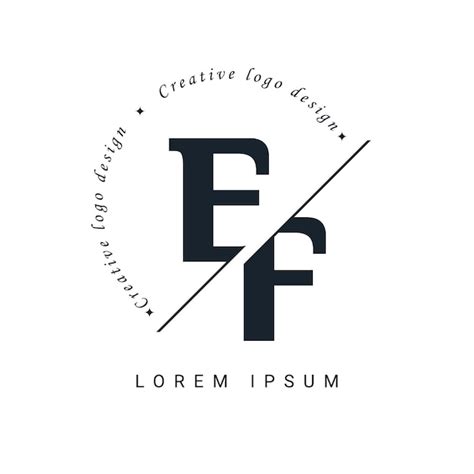 Premium Vector Ef Letter Logo Design With A Creative Cut Creative Logo Design
