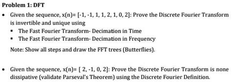 Problem 1 Dft • Given The Sequence Xn 1 1 1 1 2 1 0 2