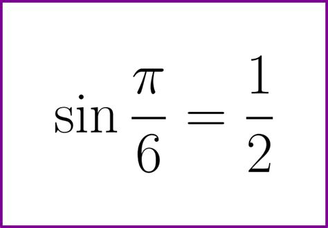 Exact Value Of Sine Of Pi6 Lunluncom