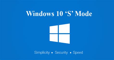 Windows 10 Home In S Mode
