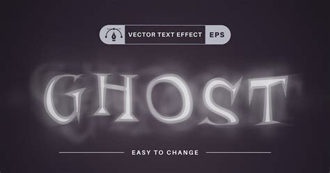Ghost Editable Text Effect Font Style Layer Styles Including Ghost