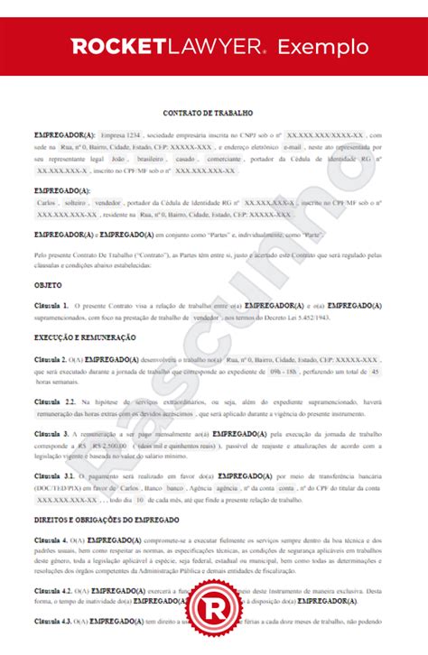 Descargar Modelo De Contrato De Trabajo En Word Muitos Modelos Images