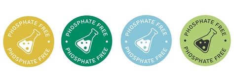 Phosphate Free Label Design For Packaging No Phosphate Icon Illustration Logo Symbol Sign