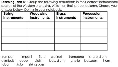 A Classify The Following Musical Instruments If It Is Percussion
